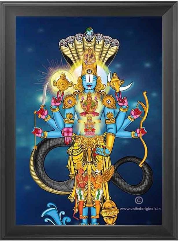 United originals vishnu viswaroopam multi god embaded Religious Frame ...