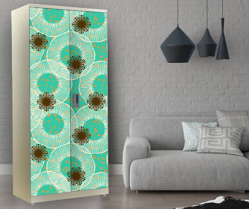 decorative design 213.36 cm Almirah Sticker Self Adhesive Sticker Price ...