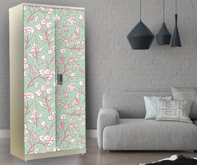 decorative design 213.36 cm Almirah Sticker Self Adhesive Sticker Price ...