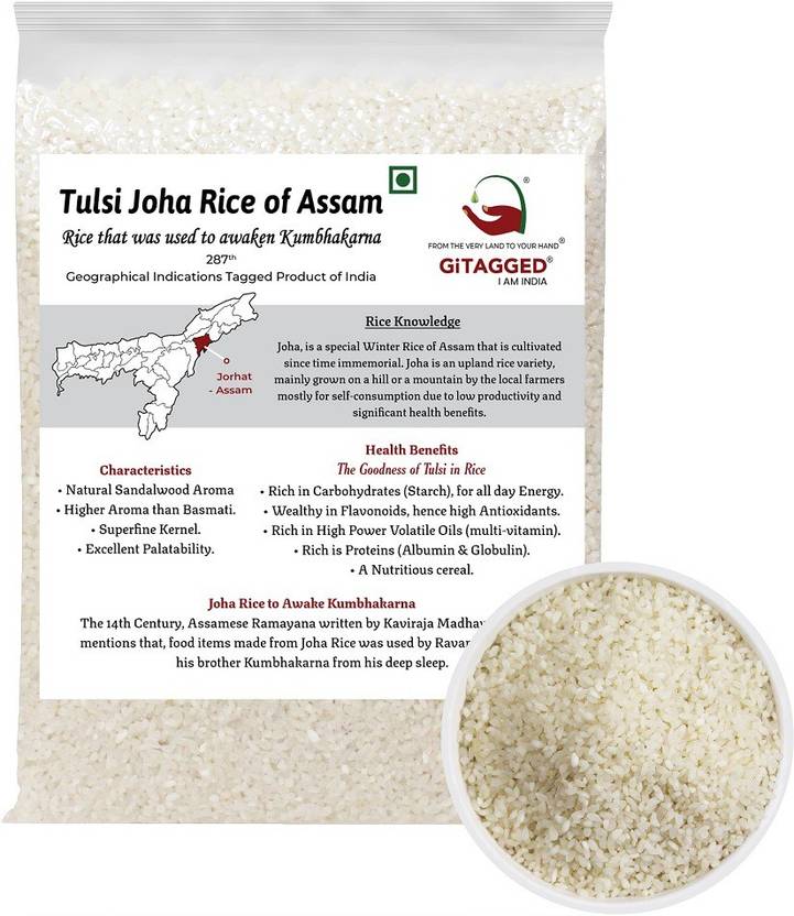 GiTAGGED Tulsi Joha Rice of Assam (Premium Nutritious Aromatic Rice ...