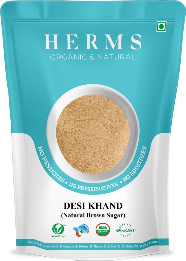 Herms Organic Desi Khand khandsari Raw Sugar (Natural & Unprocessed ...
