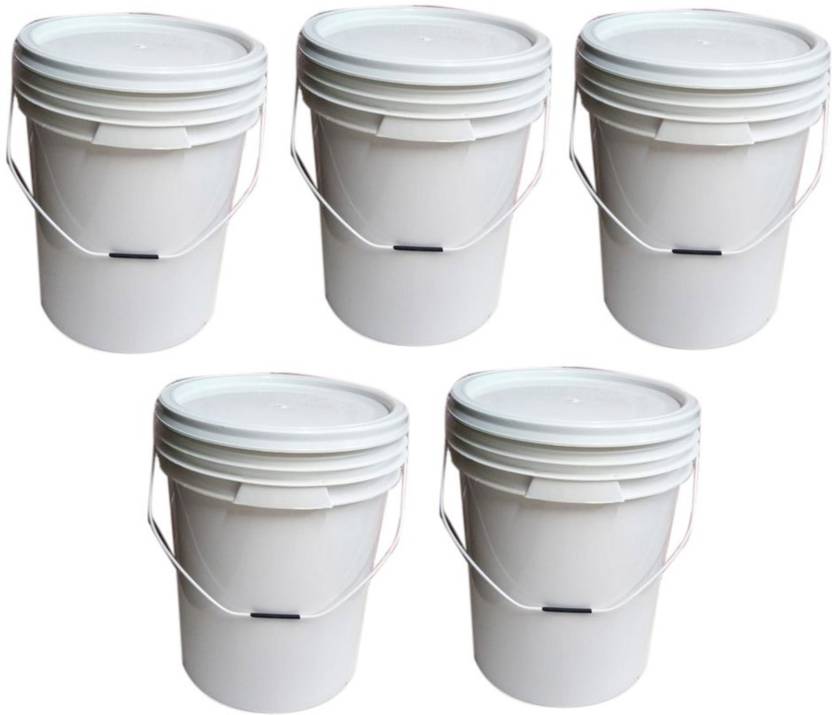 V L POLYMERS Plastic Unbreakable Buckets with Air Tight Leak Proof Lid ...
