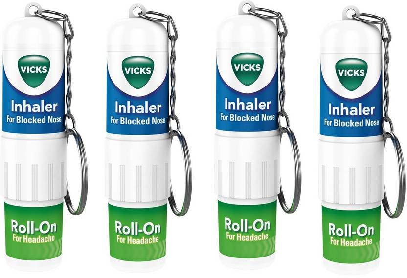 VICKS Roll On Inhaler 2 in 1 Relief For Headache and Blocked Nose Balm ...