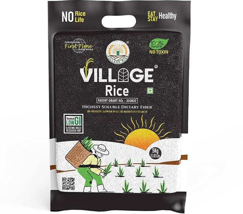 VILLAGE RICE Highest Soluble Dietary High Fiber Rice with High Protein ...