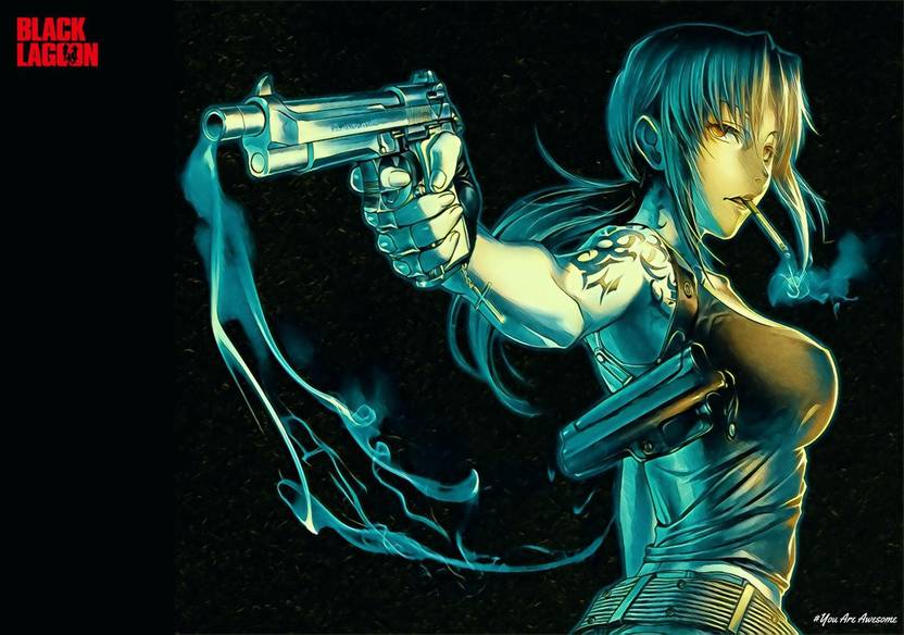 Black Logoon Revy Anime Art Effect Poster 4 (18inchx12inch ...