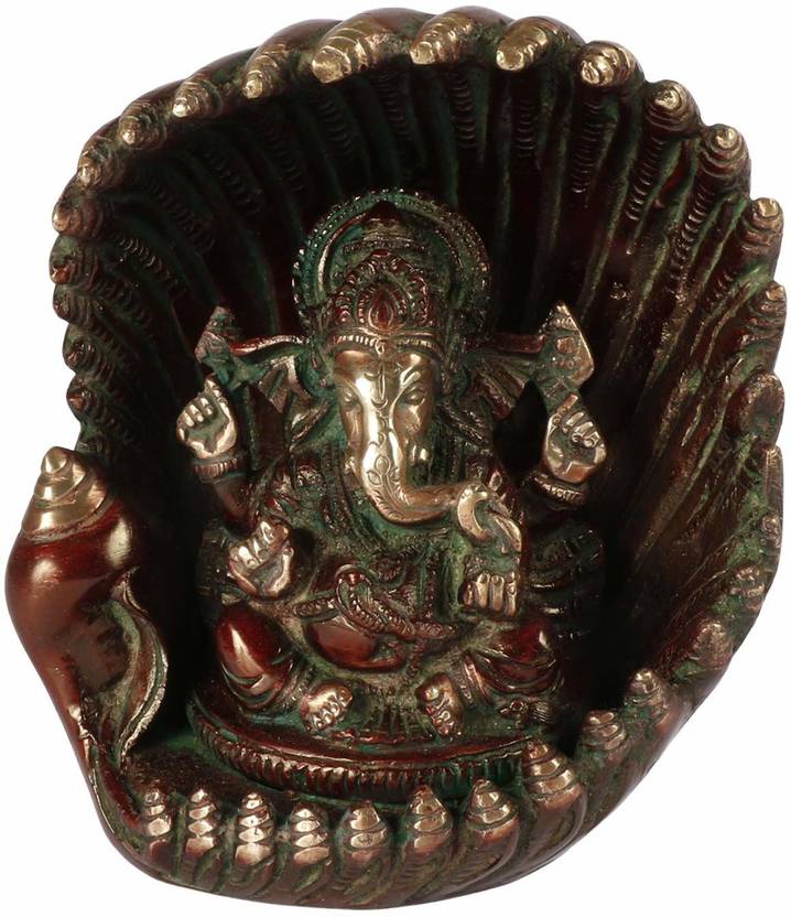 Kartique Lord Ganesha in Seep with Shankh Idol Statue | Ganpati Bappa ...