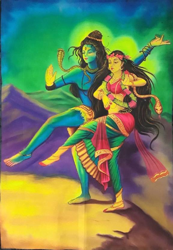 Lord Shiv Parvati Poster Photographic Paper - Religious posters in ...