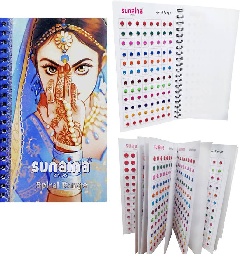 SUNAINA Genuine Multicolour Spiral Parvati Outline Bindi Book For Women ...