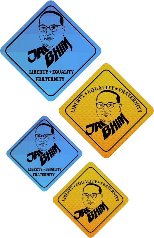 HindK JAI BHIM Sticker Pack Of 4 THE B.R AMBEDKAR Stickers For CAR ...