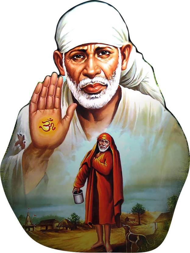Decoration Stickers 48 cm Sai Baba Self Adhesive Sticker Price in India ...