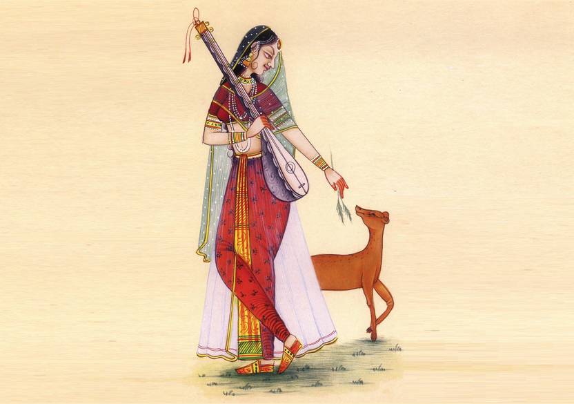 Radhaji with guitar FINE ART PAPER HD WALLPAPER POSTER Fine Art Print ...