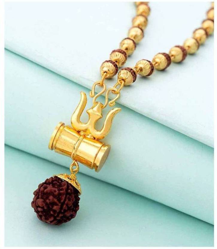 Shine Art Religious Jewelry Lord Shivji Damru Locket With Puchmukhi ...