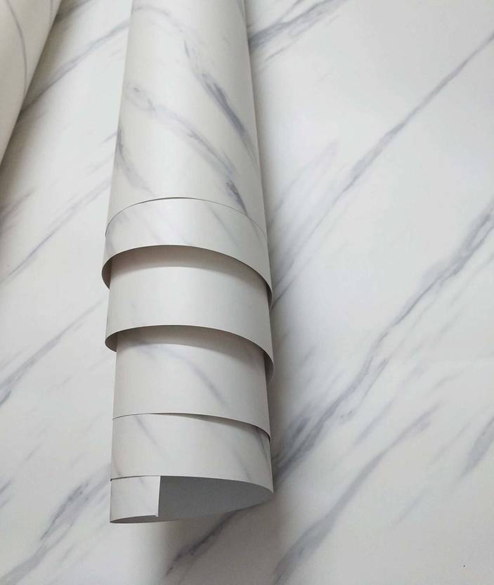 NANCI White Marble Contact Paper Vinyl Wrap Granite Wallpaper 200 X 60 ...