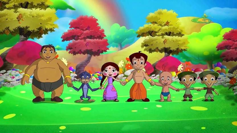 CHOTA BHIM CARTOON COMIC WALLPAPER ON FINE ART PAPER HD Fine Art Print ...