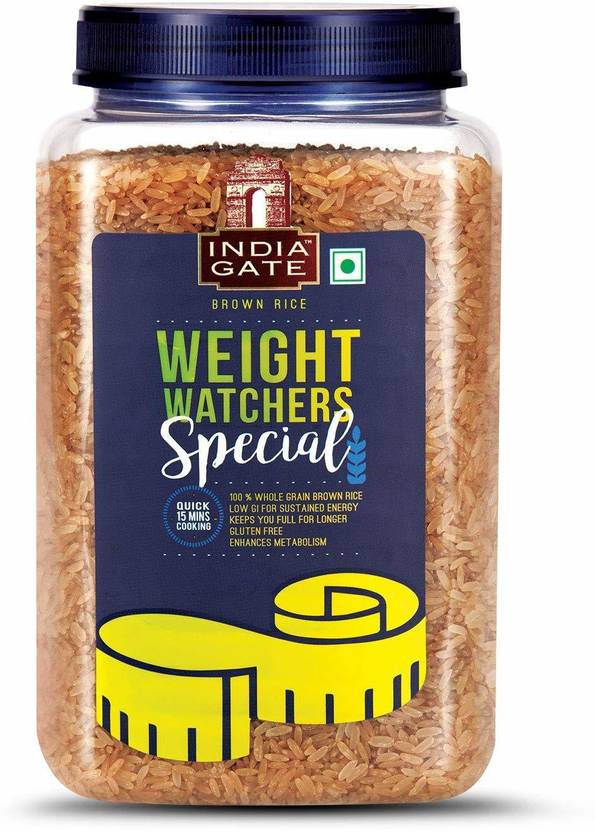INDIA GATE Brown Rice Weight Watcher Brown Basmati Rice (Medium Grain ...