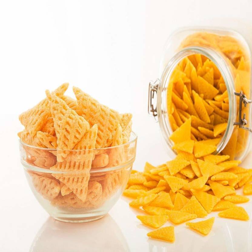 Organic Purify Samosa Fryums 3D Triangle papad Snack Pellets Ready to ...