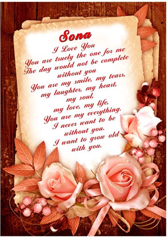 Midas Craft I Love You Sona Love Letter Quotes 24 Greeting Card Price ...
