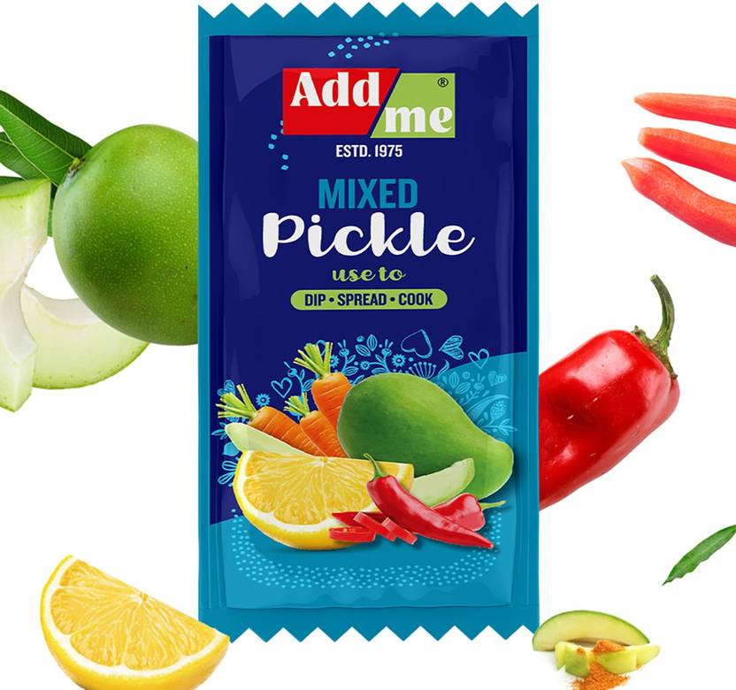 Add me Sachet Mixed Pickle Achar 12 gm Chutney sachets Mix 60 Packs ...
