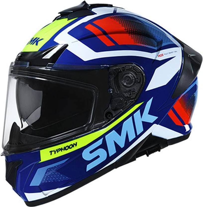SMK TYPHOON RD1 GL235 GLOSSY BLACK GREEN GREY Motorbike Helmet - Buy ...