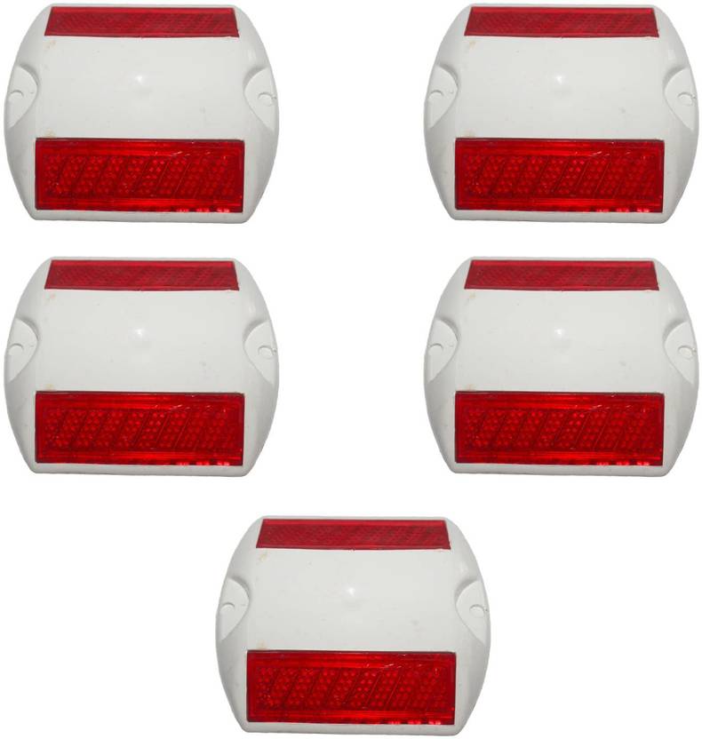Ladwa 5 Piece White Road Studs Reflectors Emergency Sign Price in India ...