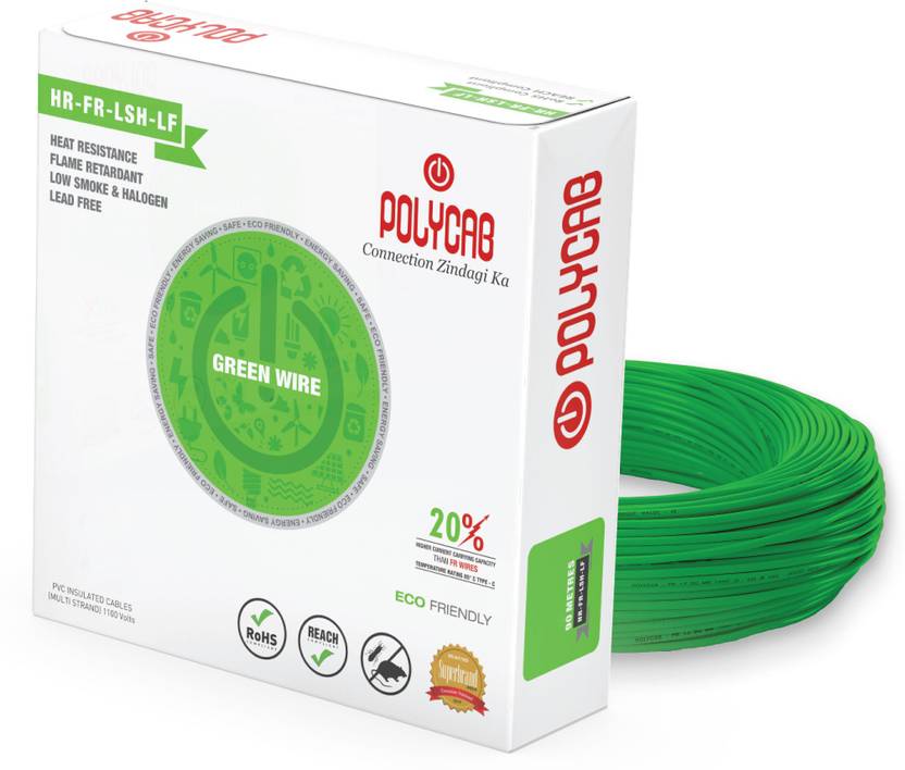 Polycab PVC Green 90 m Wire Price in India - Buy Polycab PVC Green 90 m ...