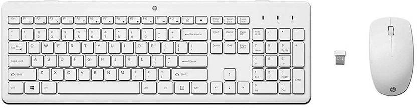 HP 230 Keyboard and 1600DPI Mouse Ultra Slim Combo - White Wireless ...