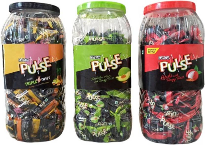Pass Pass PULSE KACHCHA AAM, LITCHI, ORANGE GUAVA PINEAPPLE TRIPLE ...