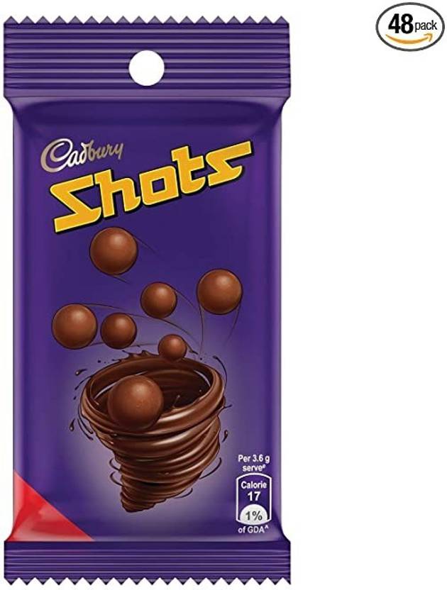 Cadbury Dairy Milk Chocolate Shots, 18g - Pack of 48 Brittles Price in ...