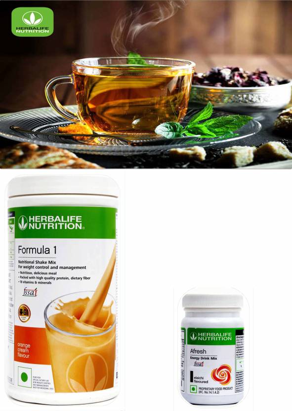 Herbalife Nutrition Formula 1 Shake Orange And Afresh Energy Drink Mix ...