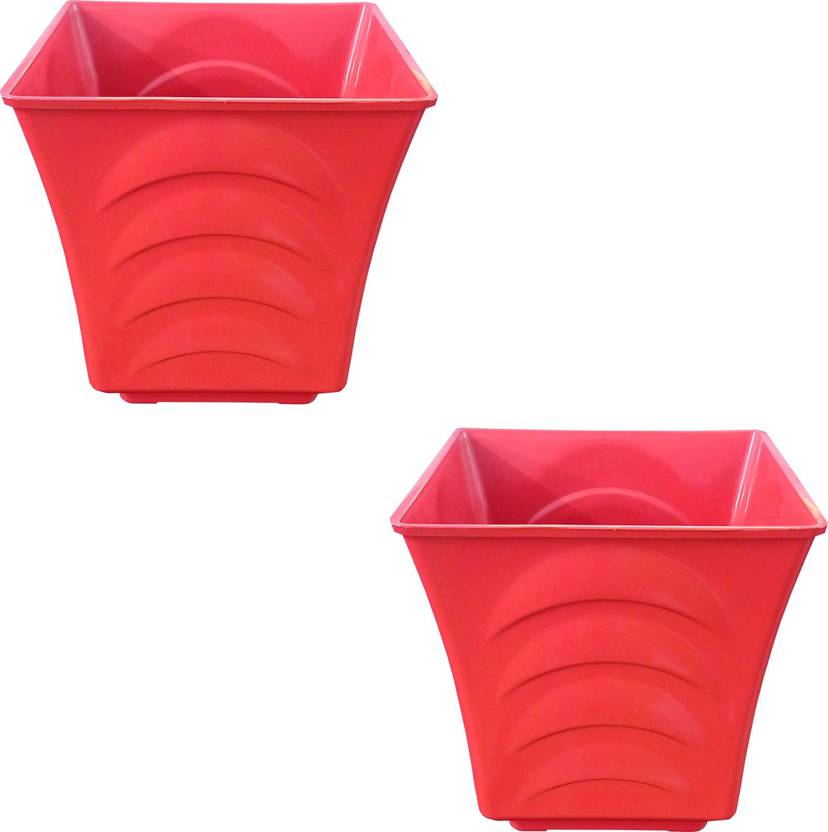 Raa Traders Plastic Flower Pot for Plants Indoor & outdoor Square ...