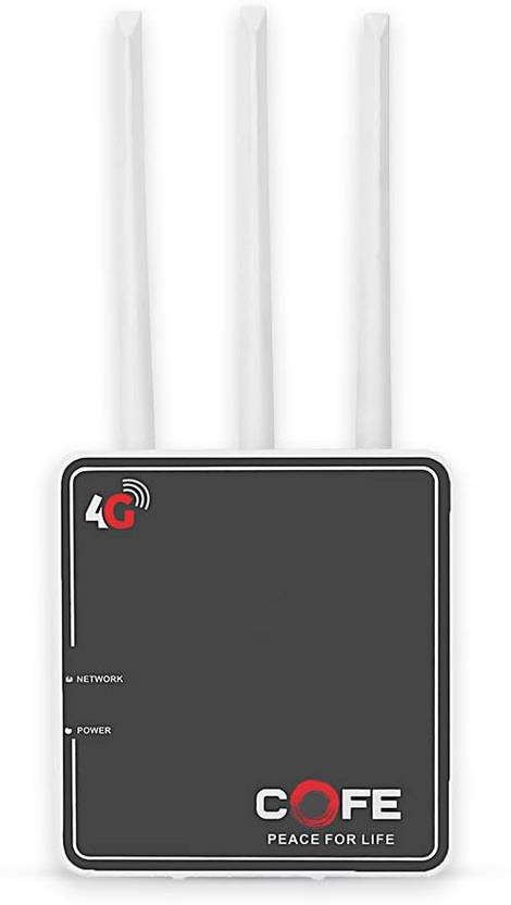 COFE 4G Sim Router with Triple Antenna, Support All GSM Sim with 120 ...