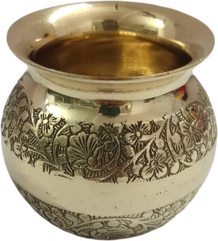 Flipkart.com | Hokista Traditional Brass Pooja Kalash Designing Pital ...