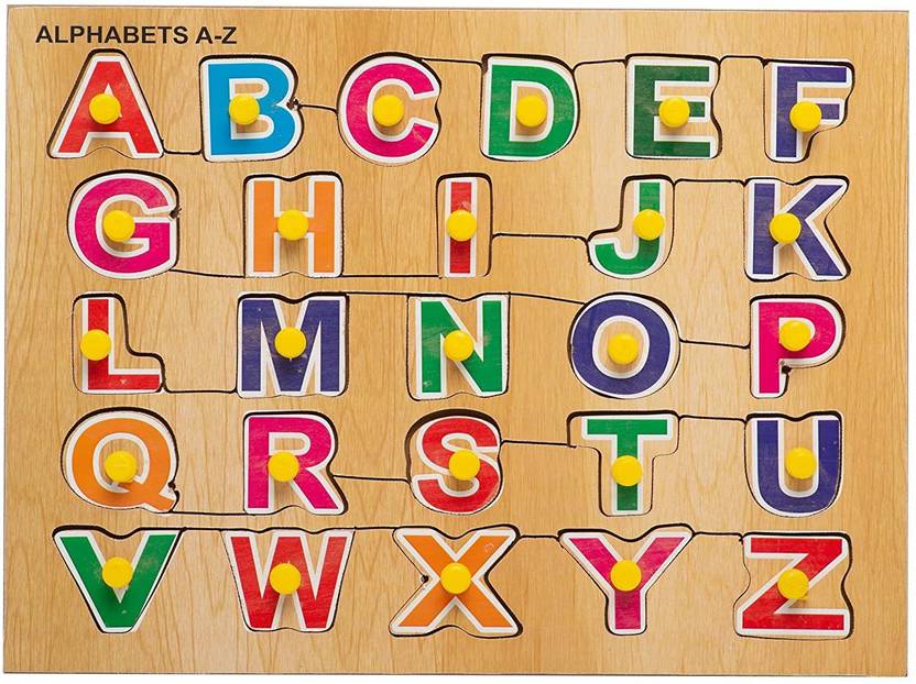 Honeybun Alphabet ABCD Wooden Puzzle Kids Games Toys for Kids 3+ Jigsaw ...