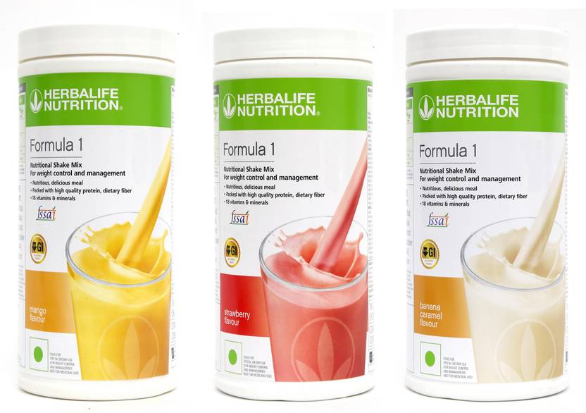 Herbalife Nutrition Formula 1 Shake Mango + Strawberry + Banana Caramel ...