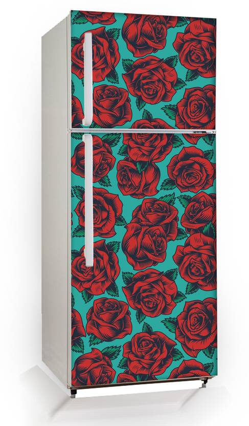 digital print world 62 cm Fridge Wallpaper Sticker Flower Design(160CM ...