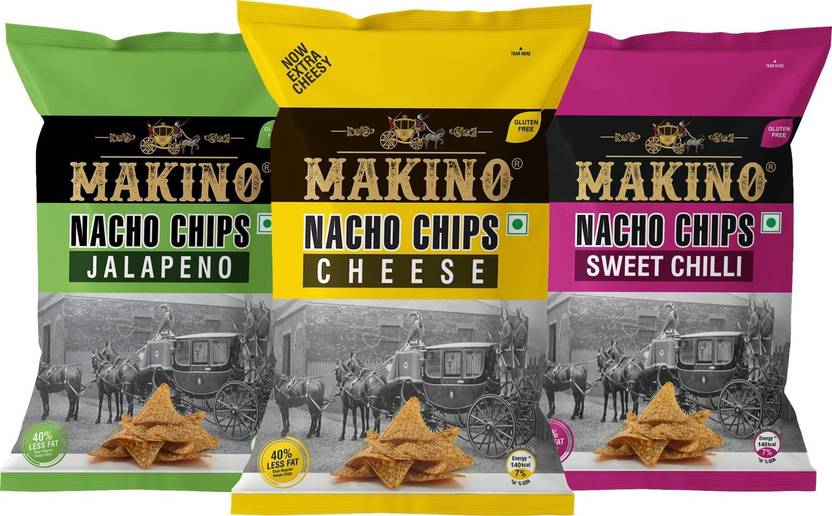MAKINO Nacho Chips (Cheese, Jalapeno, Sweet Chilli) Nachos Price in ...