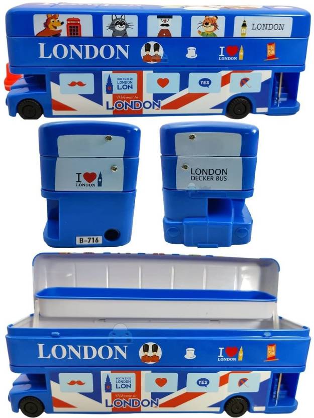 Flipkart.com | FunBlast Bus Geometry Box Cartoon Bus Art Metal Pencil ...