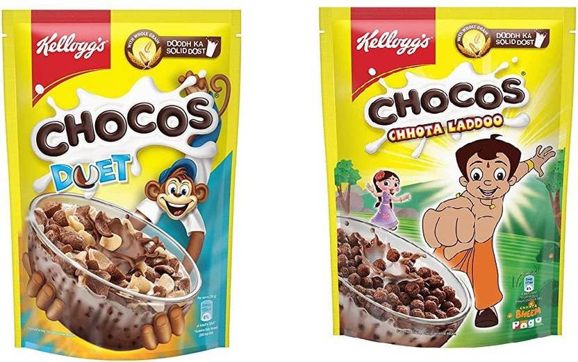 Kellogg's by KELLOGGS Chocos Duet & CHHOTA LADDOO 2x375g Pouch Price in ...