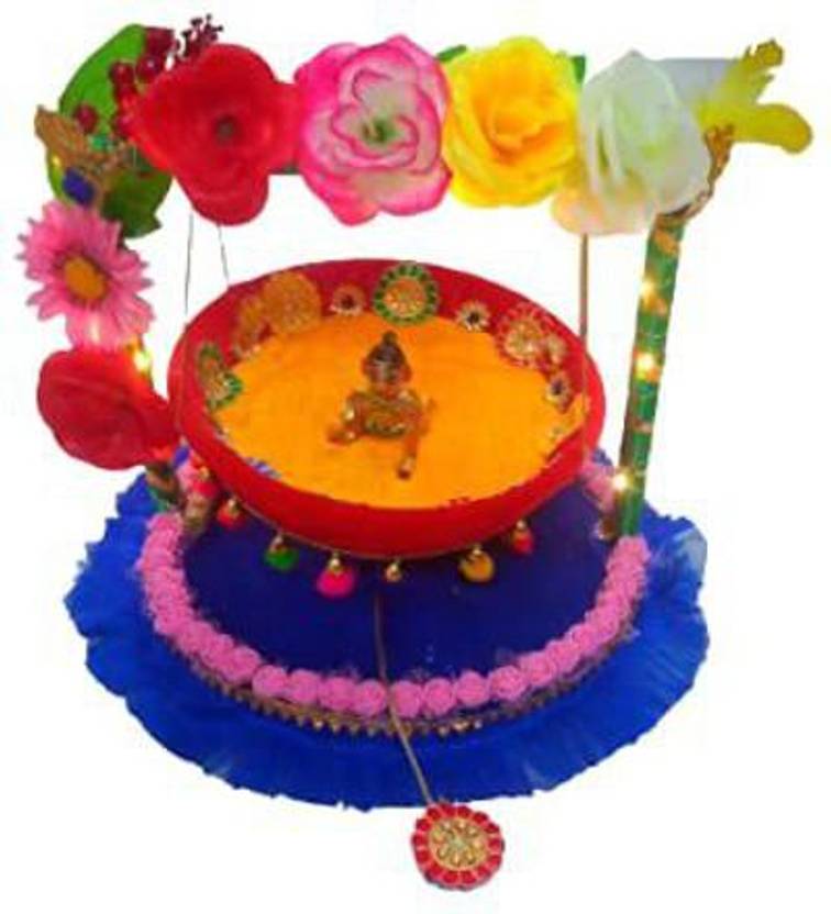 SHYAM Laddu Gopal Janmashtami Special FLOWER Jhula Size Medium 3 to 4 ...