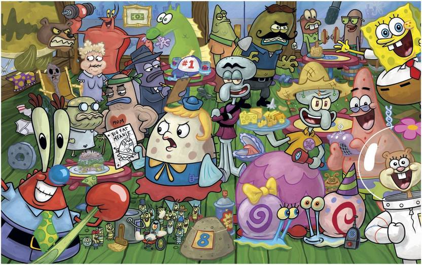 SpongeBob Poster For Room Paper Print - Animation & Cartoons posters in ...