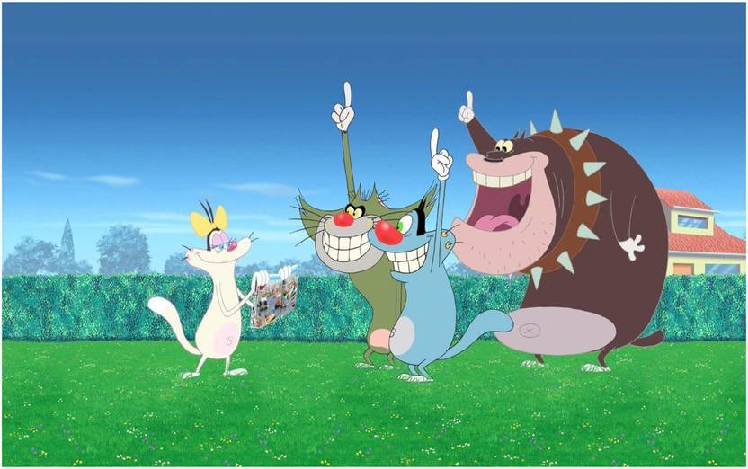 Oggy And The Cockroaches Poster For Room Paper Print - Animation ...