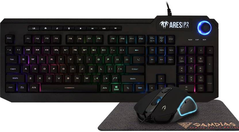 GAMDIAS ARES P2 3-in-1 RGB Gaming Combo with Wired USB Keyboard, Mouse ...