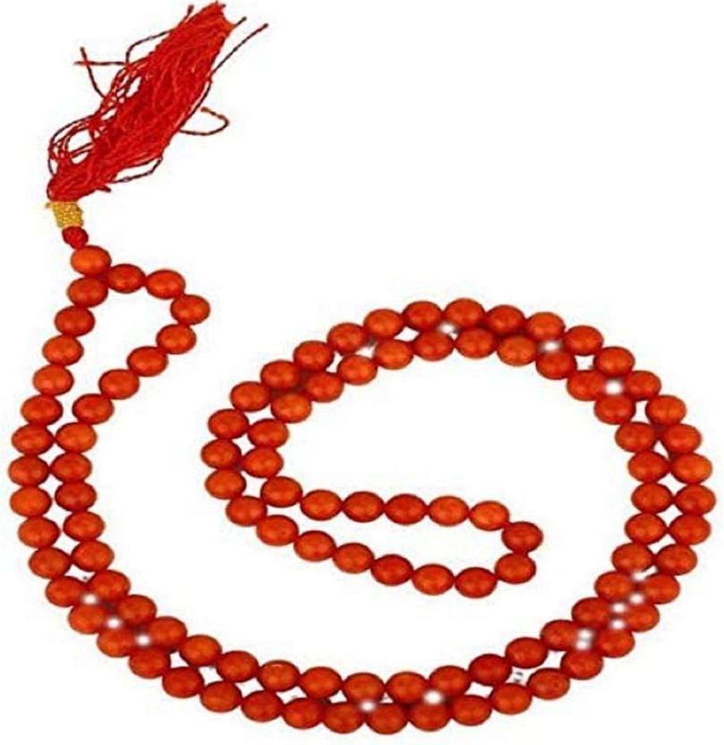 Senroar Coral Rosary Moonga/Munga Mala Coral Stone Chain Price in India ...