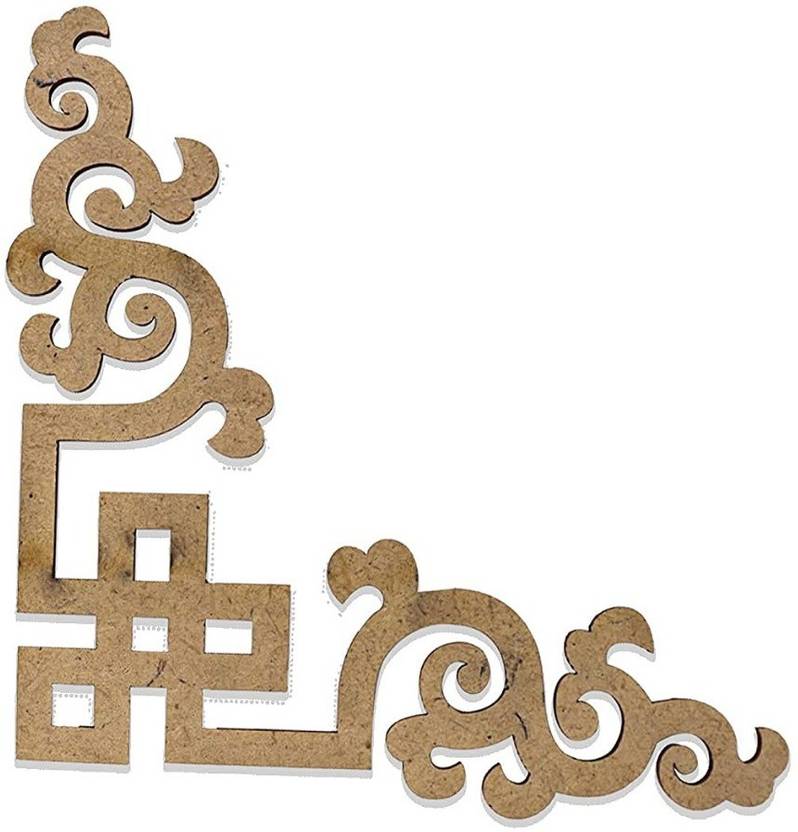 Craft 360 DIY Corner Design Cutouts Pine Board Wood Canvas Materials ...