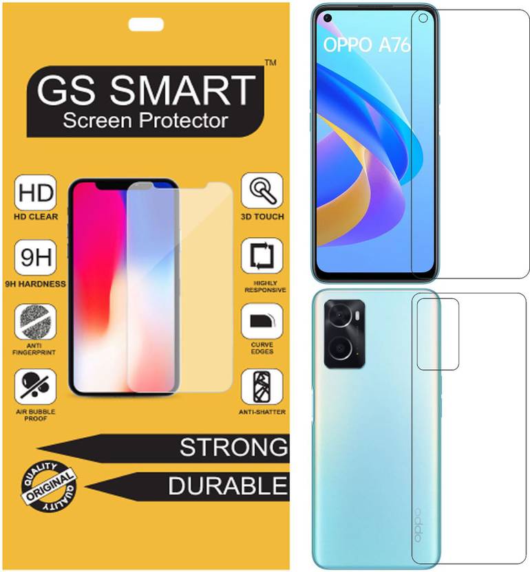 GS Smart Front and Back Tempered Glass for OPPO A76 {Flexible}, CPH2375 ...