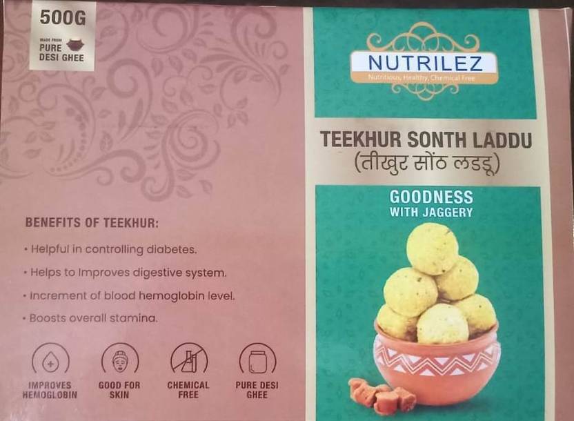 Nutrilez Pure Deshi Ghee Teekhur Sonth Laddu With Jaggery Box Price in ...