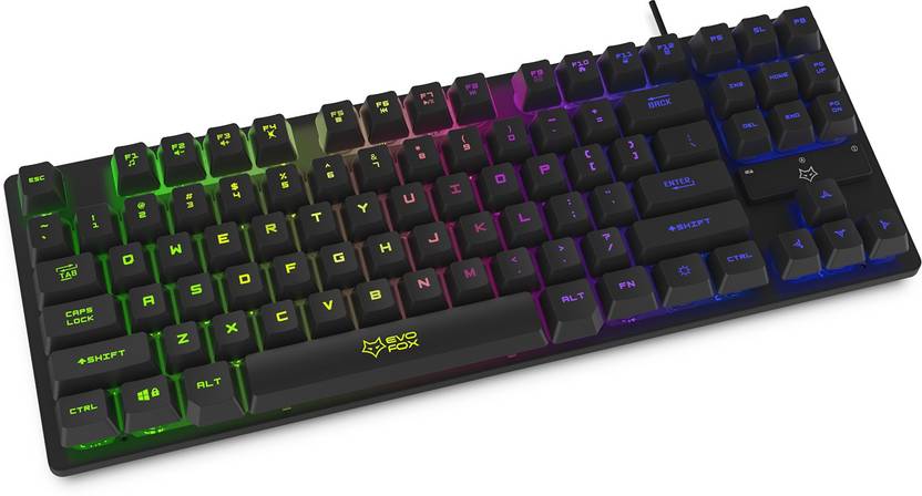 AMKETTE EvoFox Fireblade LED Backlit Wired USB Gaming Keyboard ...