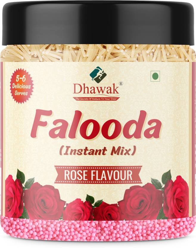 Dhawak Falooda Mix Rose Flavour | Instant Falooda Mix| Falooda | Jar ...