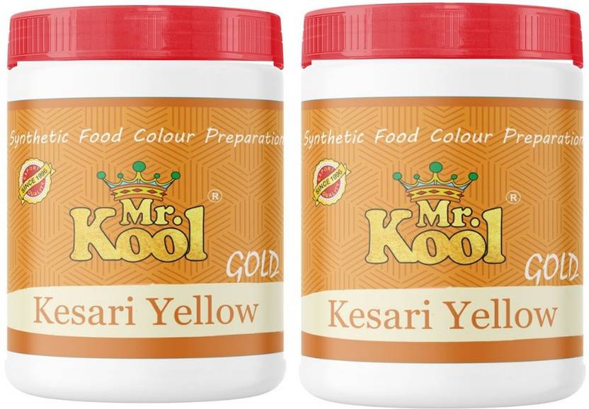 Mr.Kool Kesari Yellow Edible Food Color Powder 20gm x 2.Pack Of 2 Combo ...