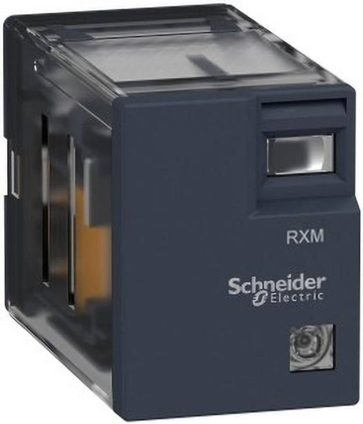 RXM Schneider 14 Pin Relay 24V DC 3 A /250 VAC 4 C/O with LED Model No- RXM4LB2BD miniature ...